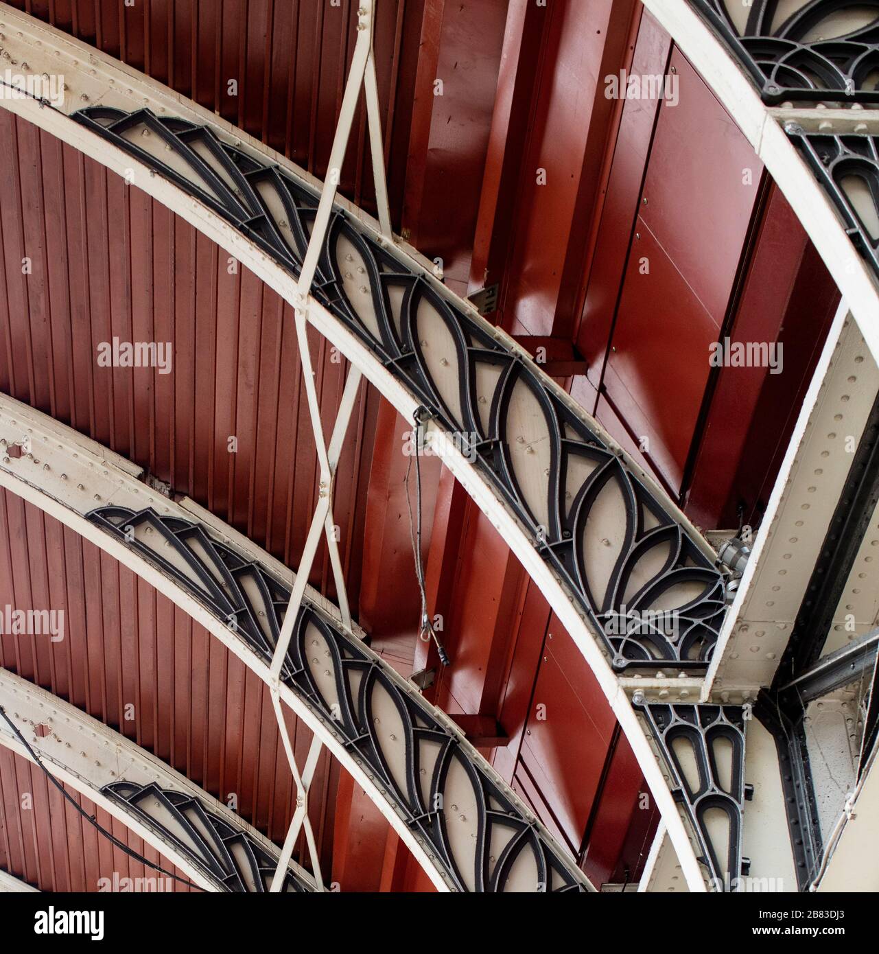 Details of roof of Paddington Station, a railway terminus and London ...