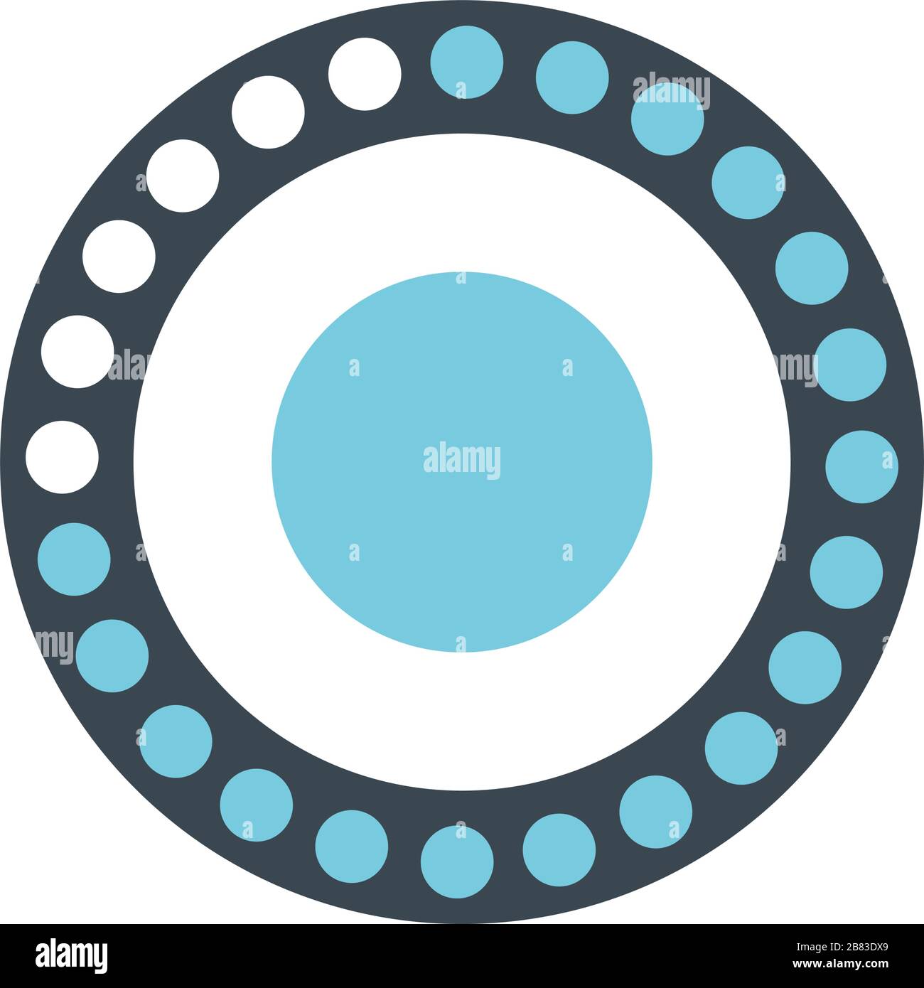 pointed loading circle flat style icon vector design Stock Vector Image ...