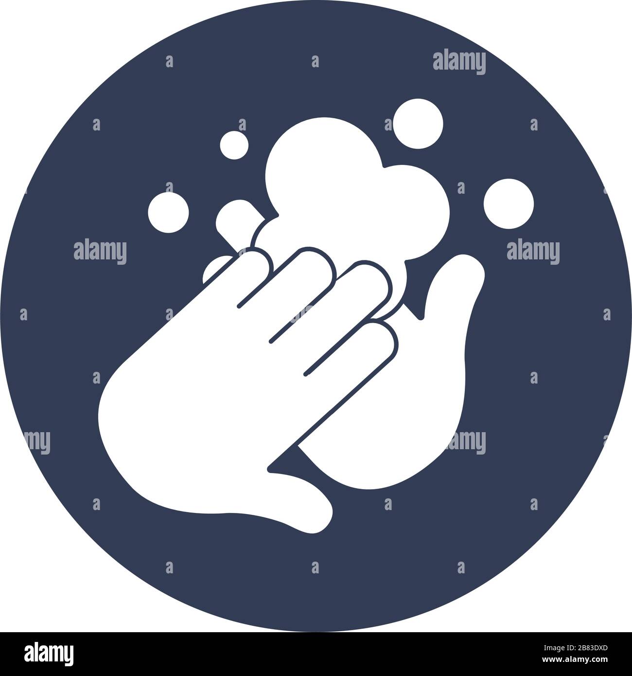 handwashing symbol icon over white background, block style, vector ...