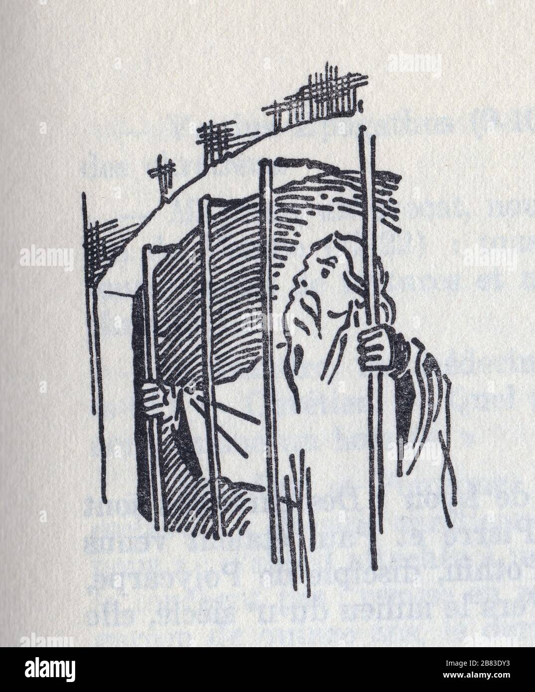 Saint Pothin.Pothin de Lyon.Premier évêque de Lyon.Dessin Stock Photo ...