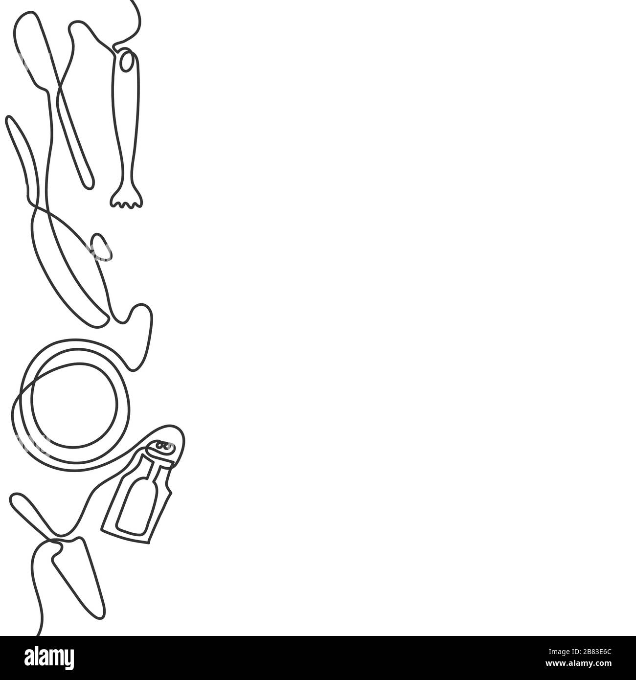 Continuous background food black Cut Out Stock Images & Pictures - Alamy