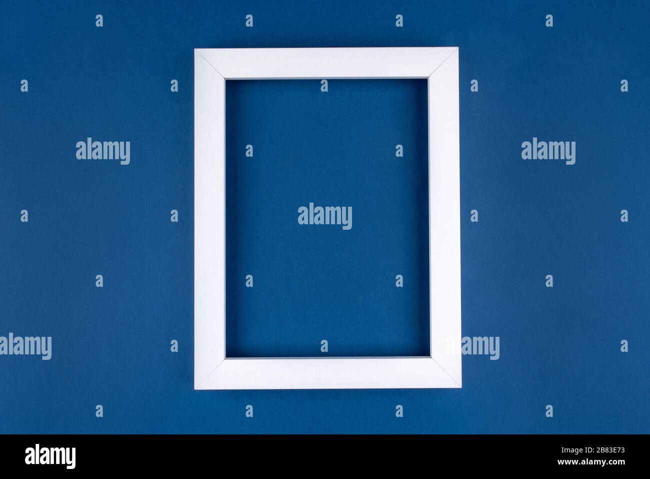 White text frame on a blue background Stock Photo - Alamy