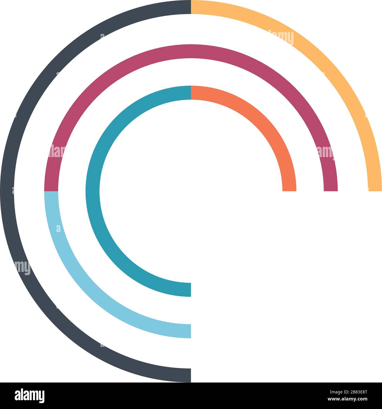 lines loading circle flat style icon vector design Stock Vector Image ...