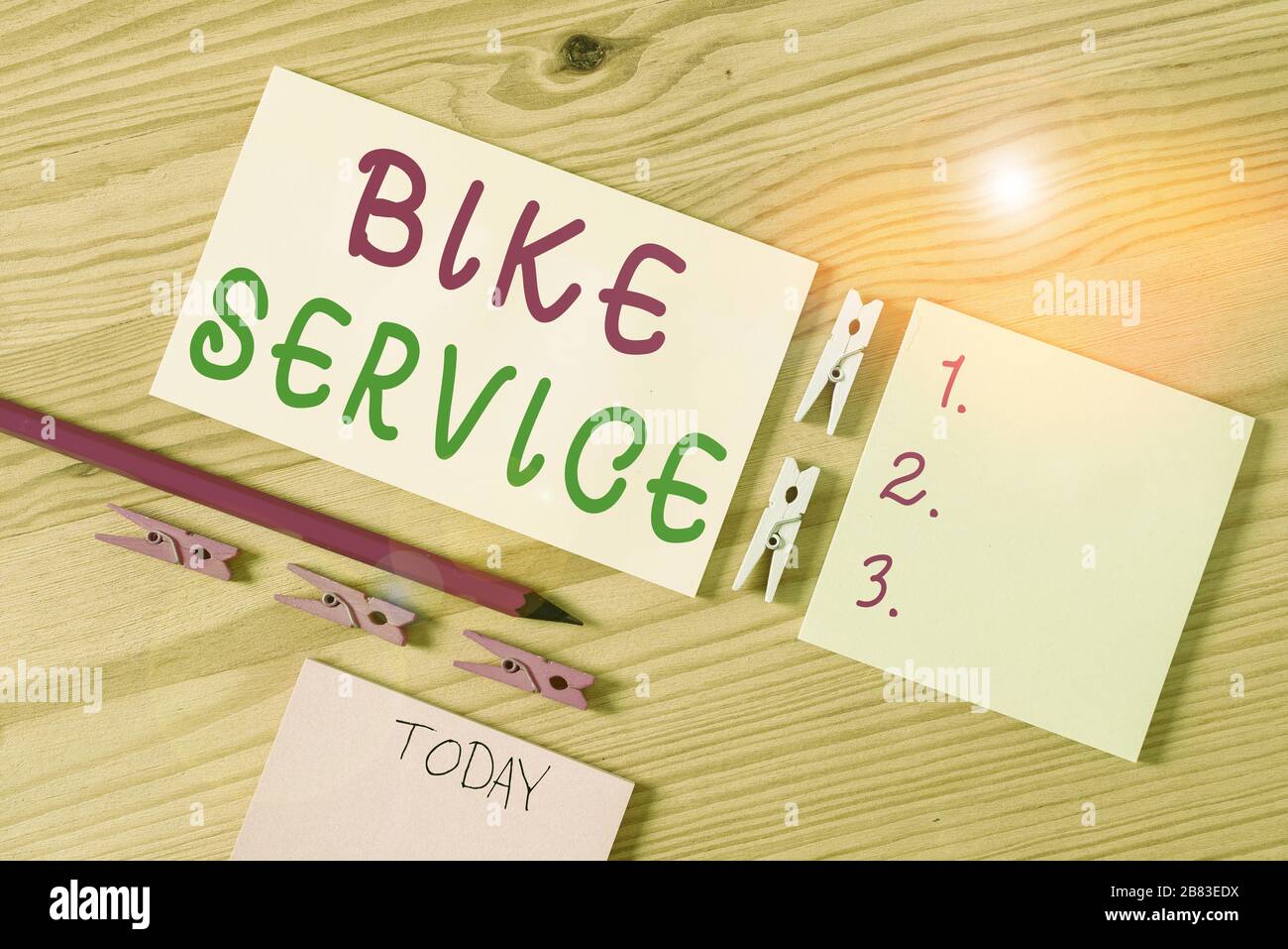 Writing note showing Bike Service. Business concept for cleaning and ...