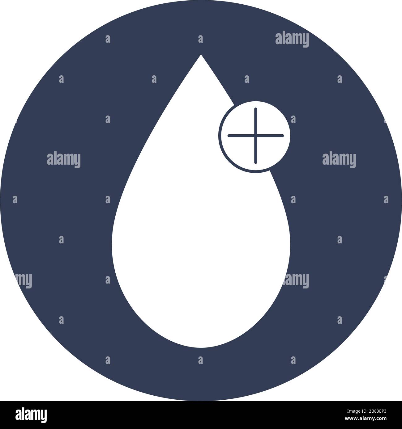 water drop and medical pill icon over white background, block style ...