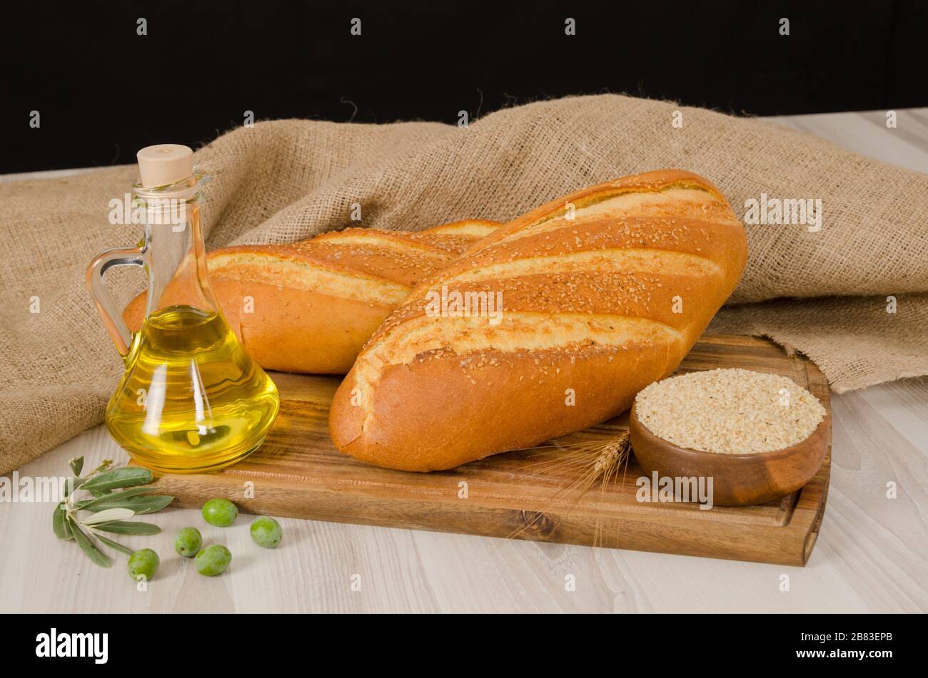 Turkish bread from Turkish cuisine Stock Photo - Alamy