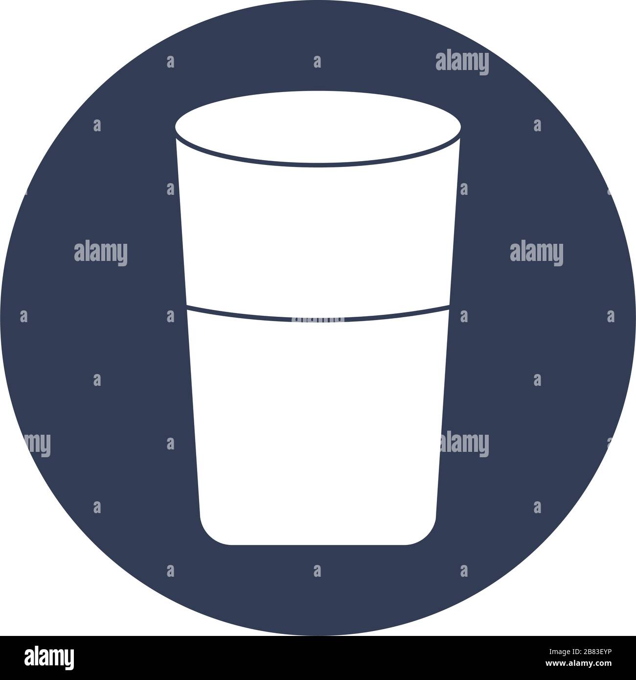 water glass icon over white background, block style, vector ...