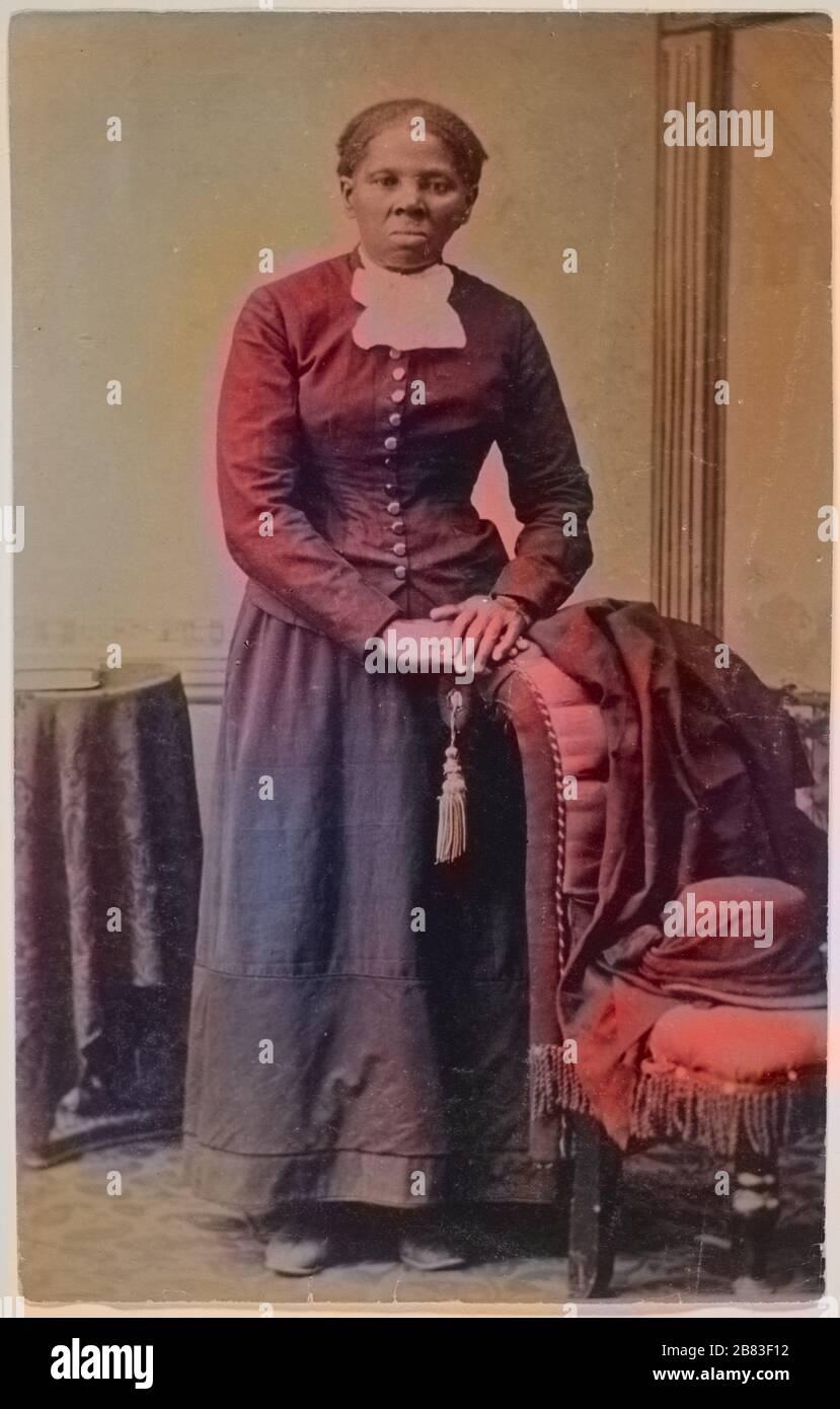 Full length portrait of activist Harriet Tubman looking directly at the ...