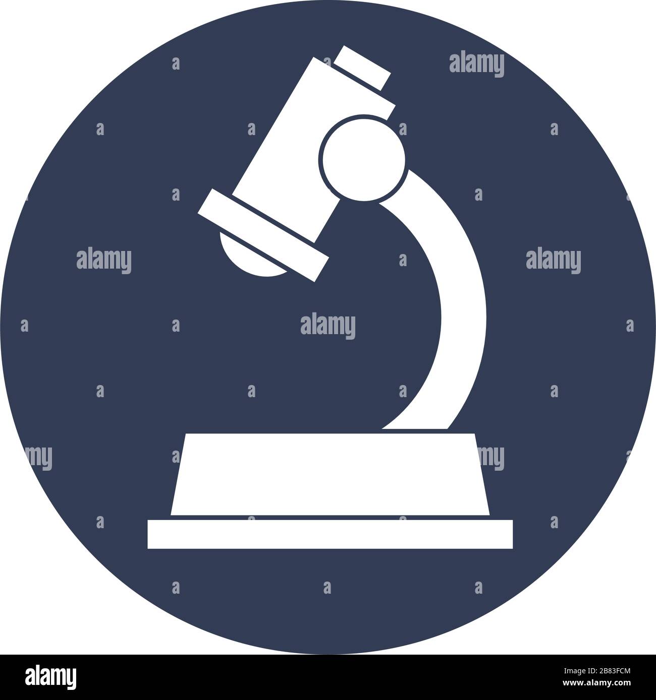 microscope icon over white background, block style, vector illustration ...