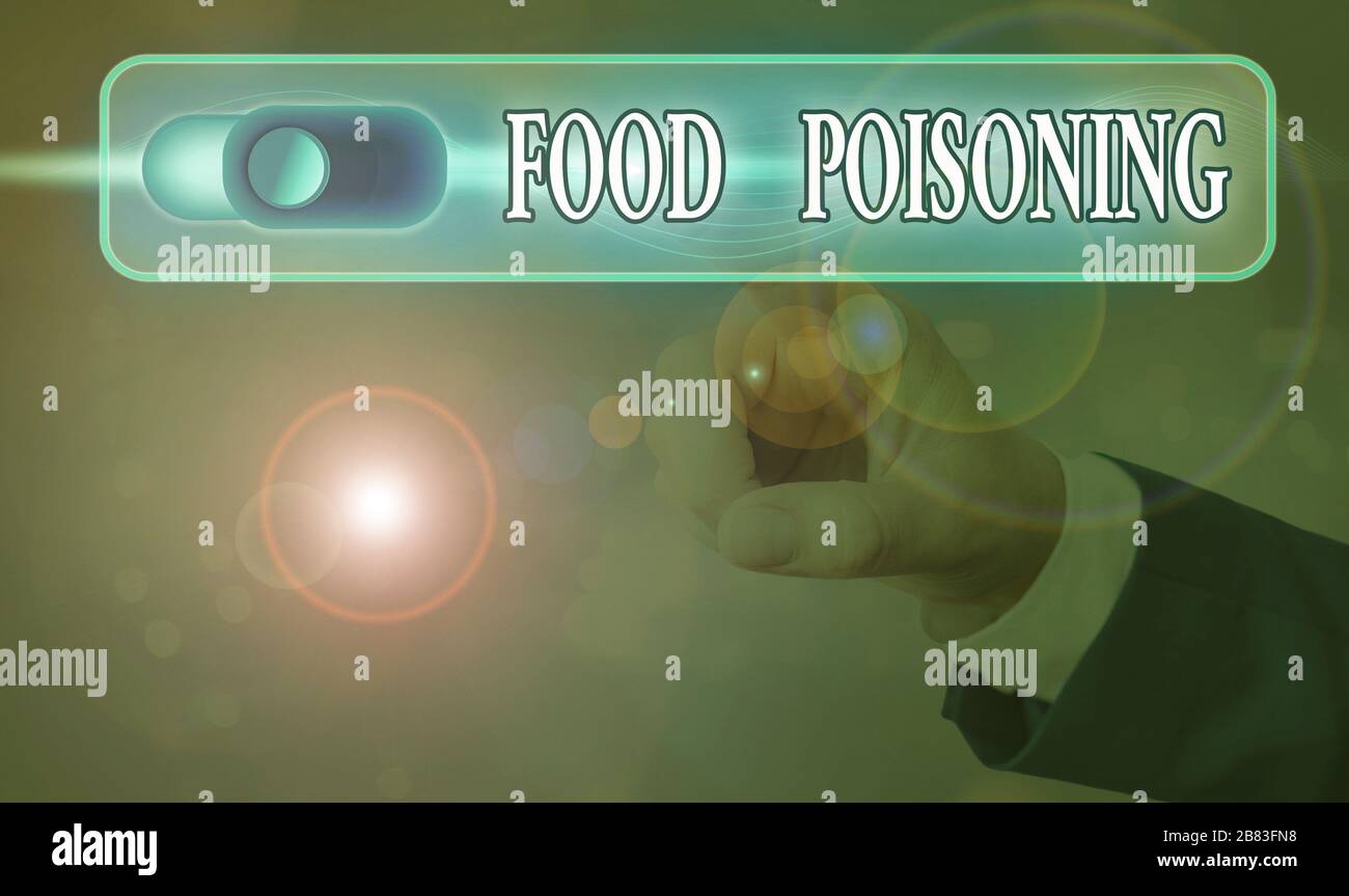 Writing note showing Food Poisoning. Business concept for the illness ...