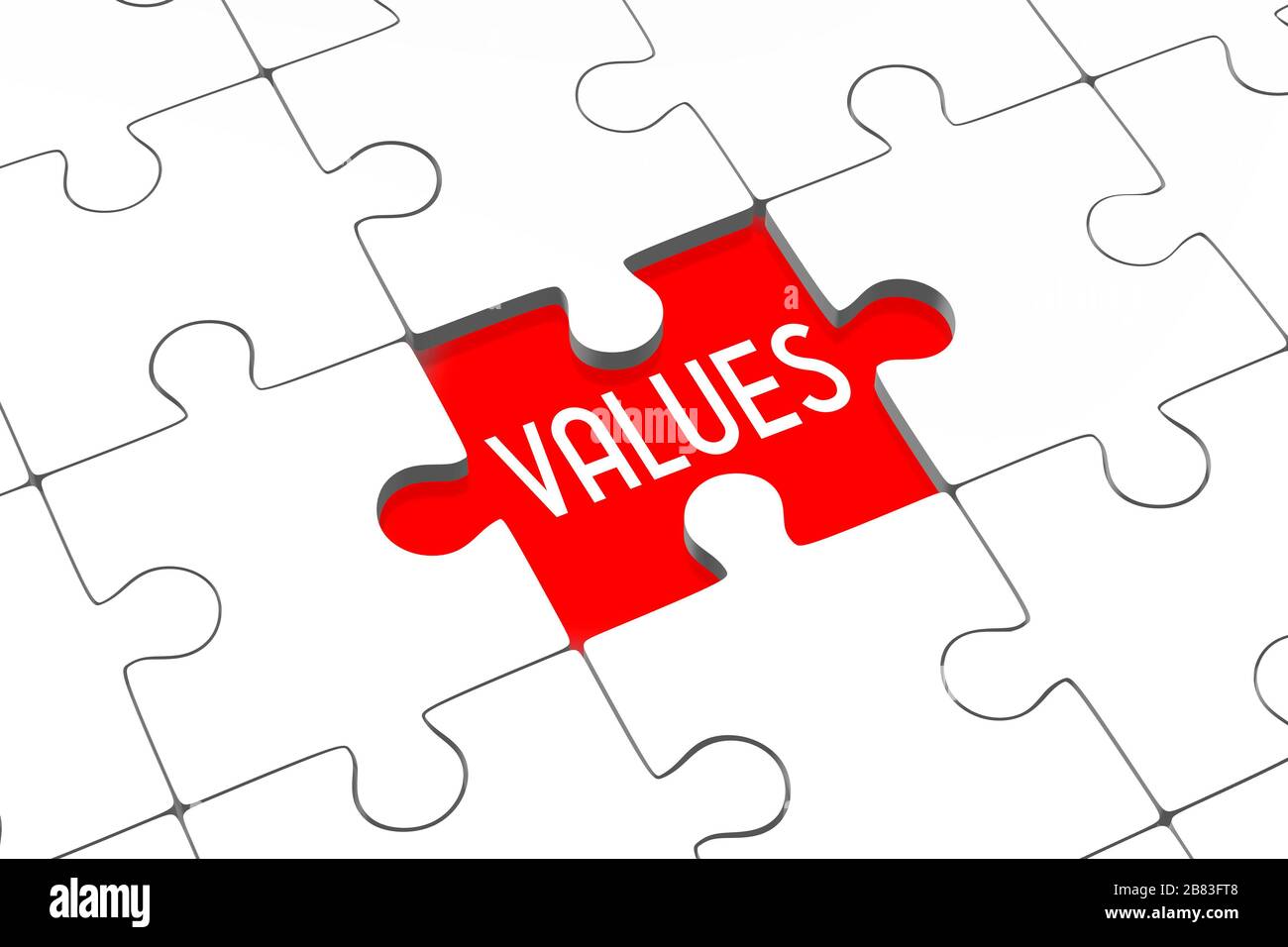 3D puzzles - values Stock Photo - Alamy
