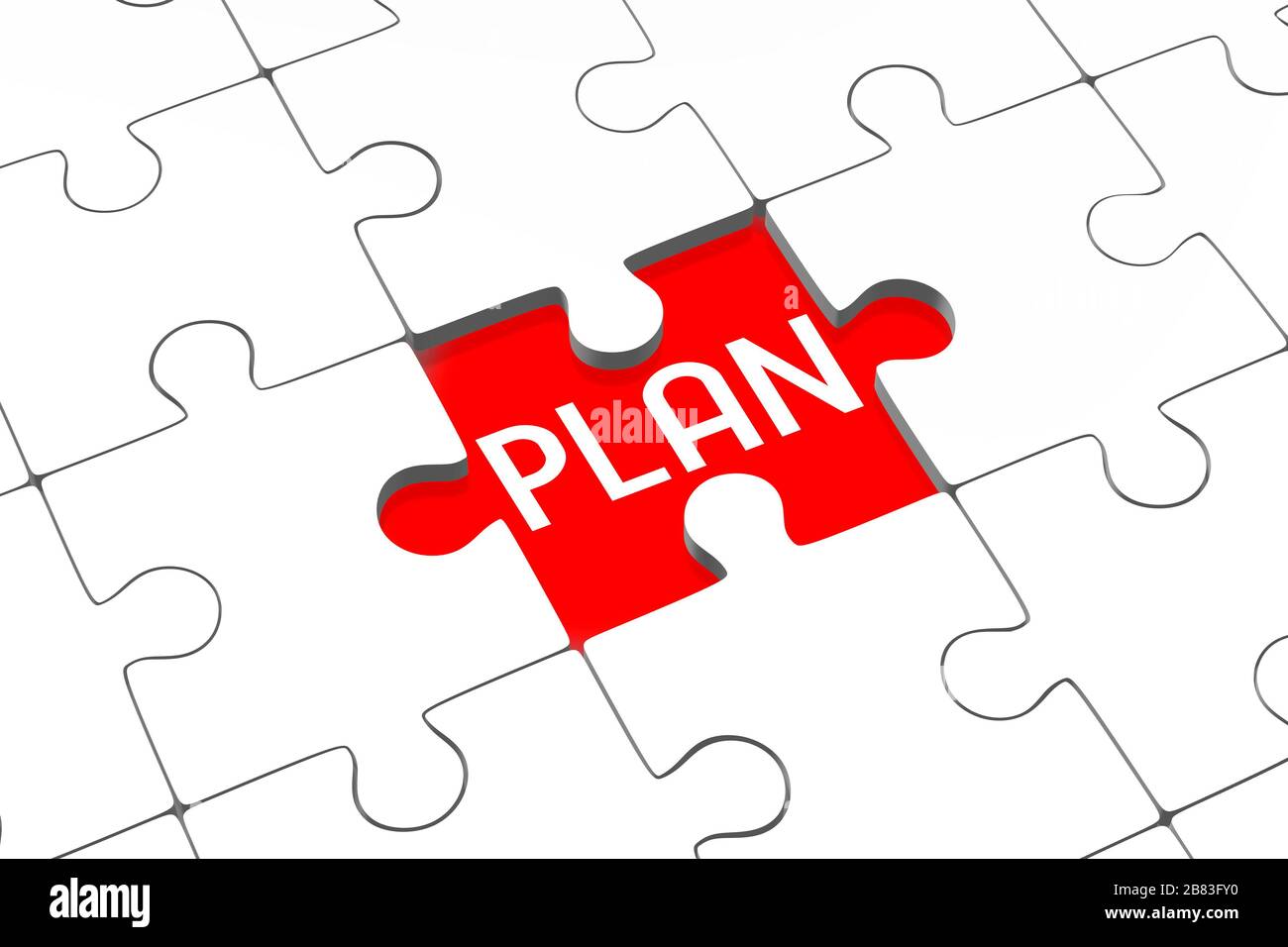 Plan puzzle pieces 3d hi-res stock photography and images - Alamy