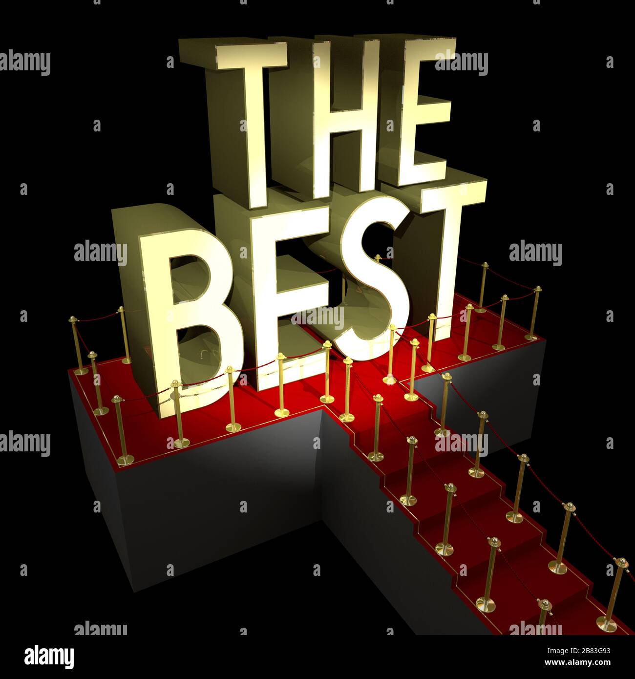 3D red carpet illustration - the best concept Stock Photo - Alamy