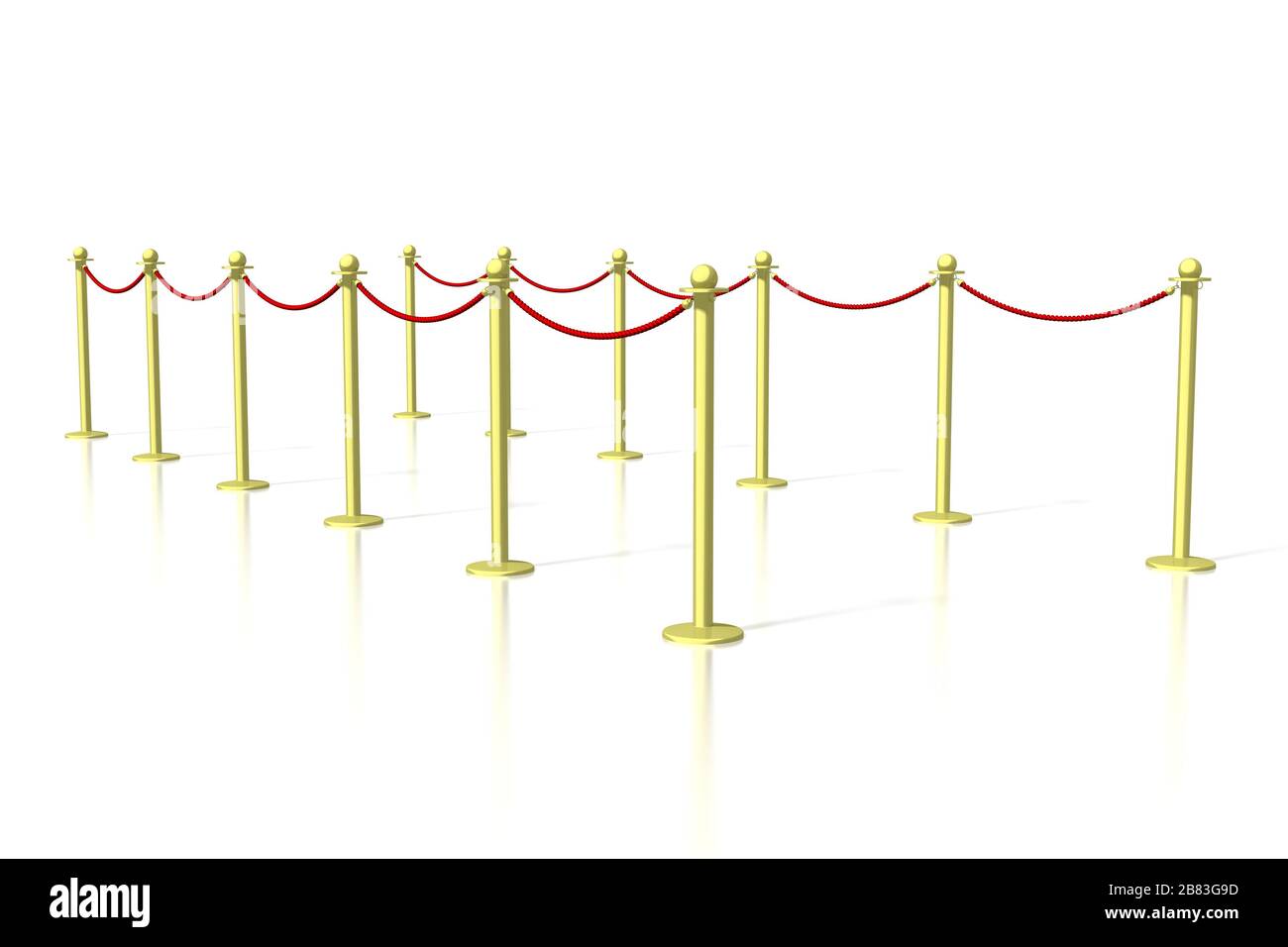 3D VIP section entrance, white background Stock Photo - Alamy