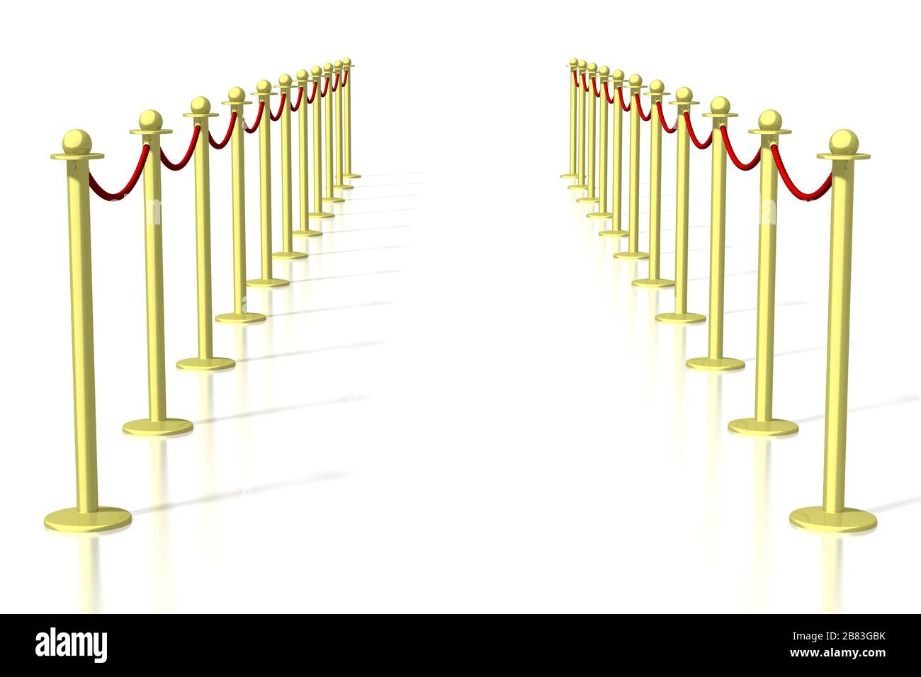 3D VIP section entrance, white background Stock Photo - Alamy