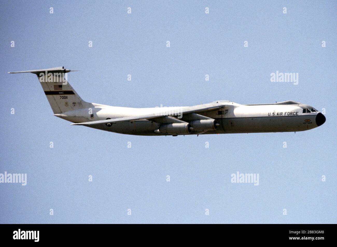 A LOCKHEED C-141B STARLIFTER at Coventry airport in 1983 Stock Photo ...