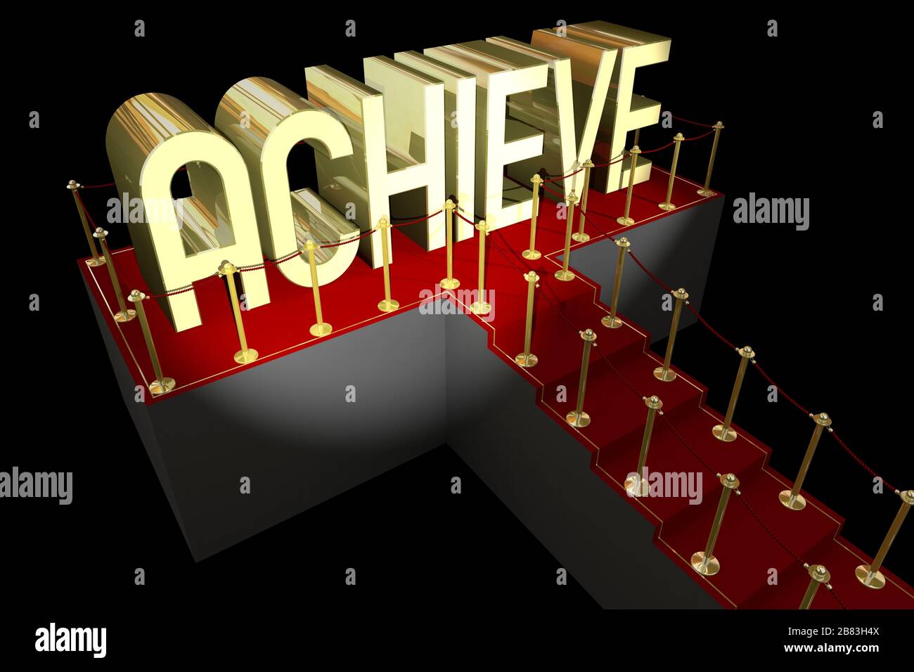3D red carpet illustration - achievement concept Stock Photo - Alamy