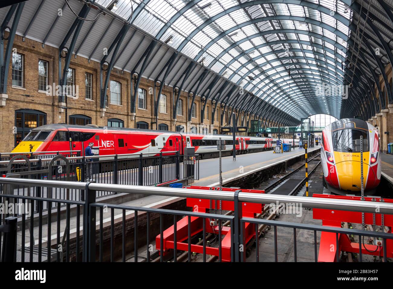 London North Eastern Railway electric train on the East Coast Main Line ...