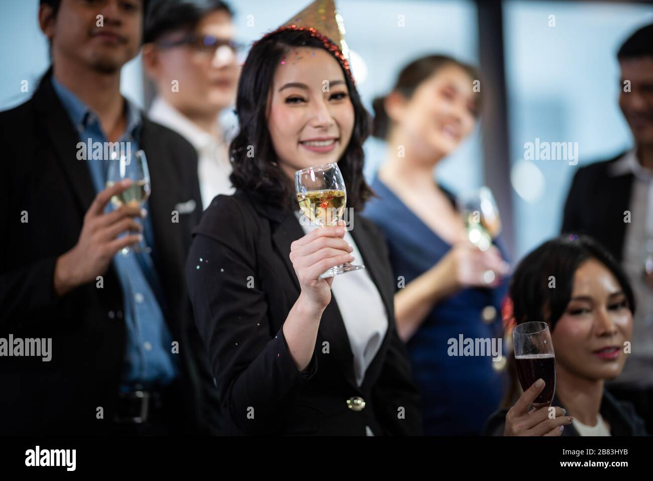 Business People Party Celebration Success Concept Stock Photo - Alamy