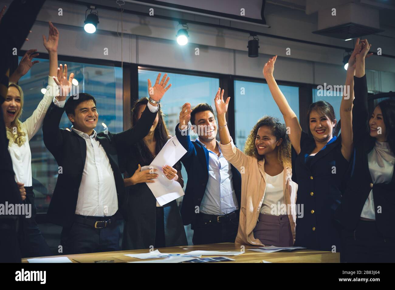 business people present the business project Stock Photo - Alamy