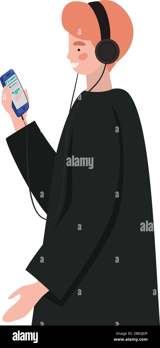 Boy with smartphone vector design Stock Vector Image & Art - Alamy