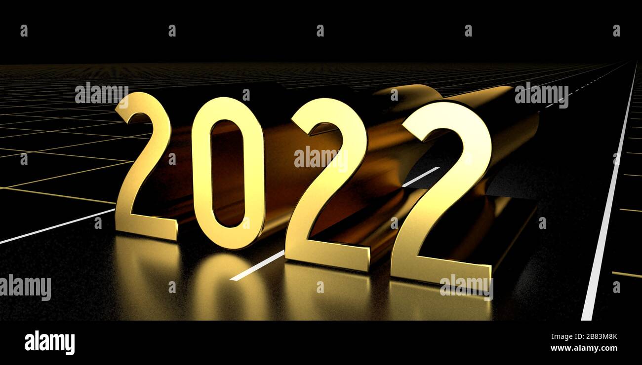 3d render 2022 text hi-res stock photography and images - Alamy