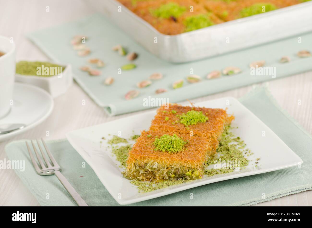 Kadayif dessert from Turkish dessert Stock Photo - Alamy