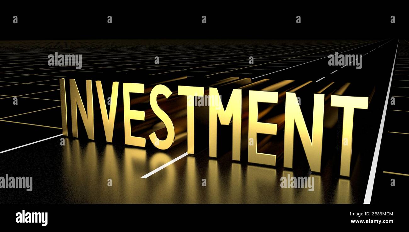 Investment concept, road - 3D rendering Stock Photo - Alamy