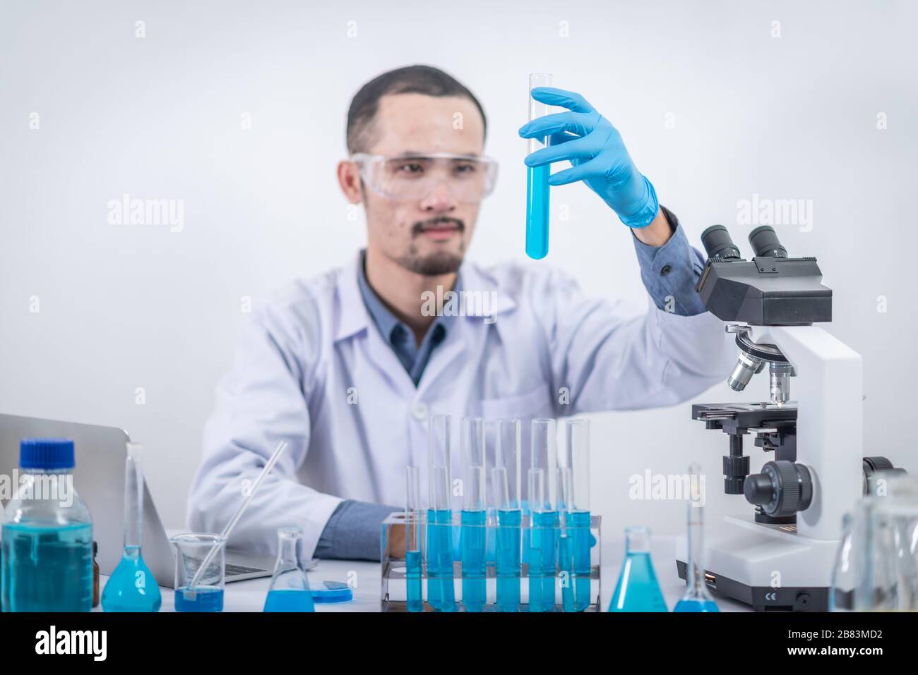 Scientists are doing research in a chemical laboratory Scientific ...