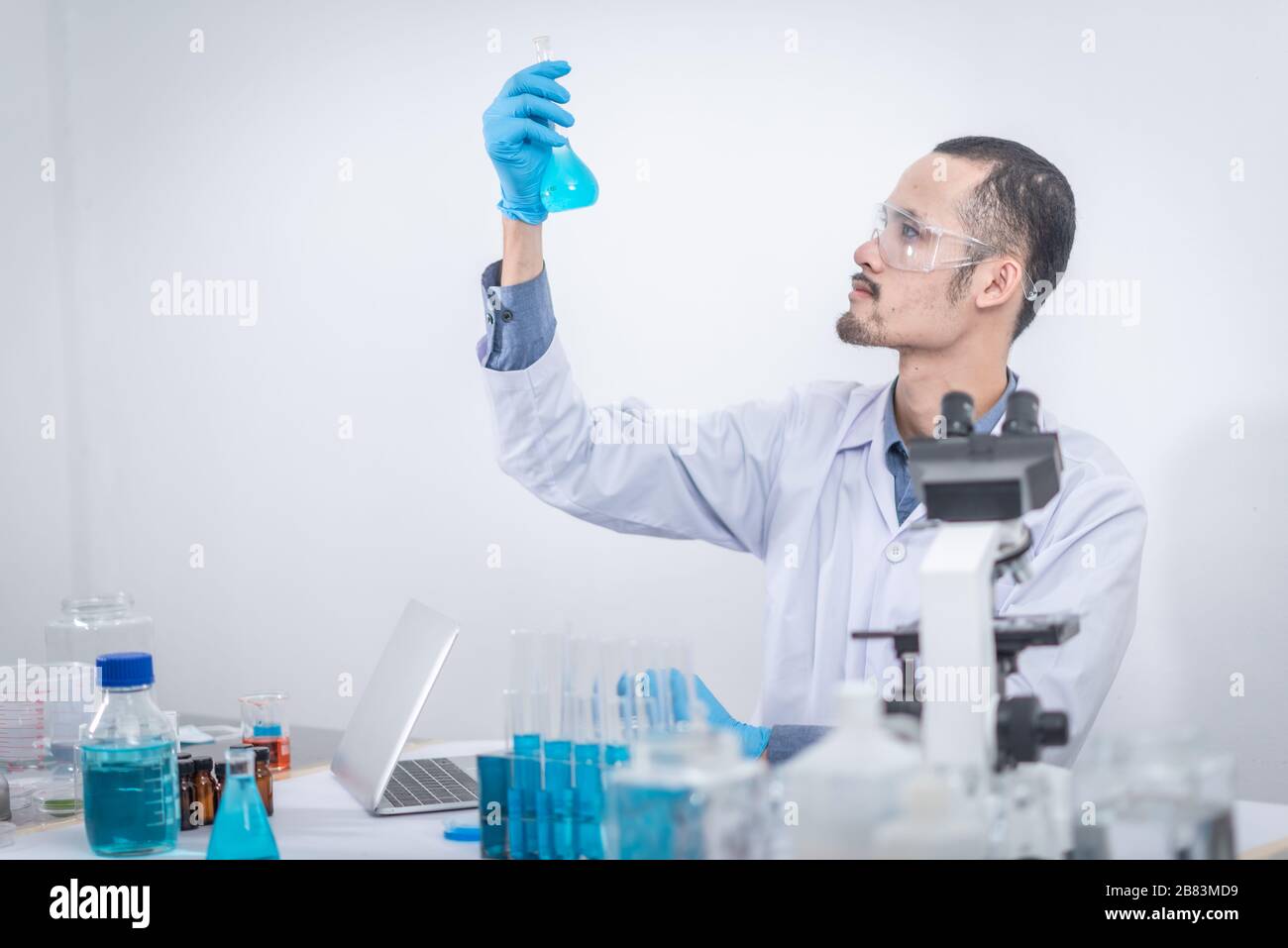 Scientists are doing research in a chemical laboratory Scientific ...