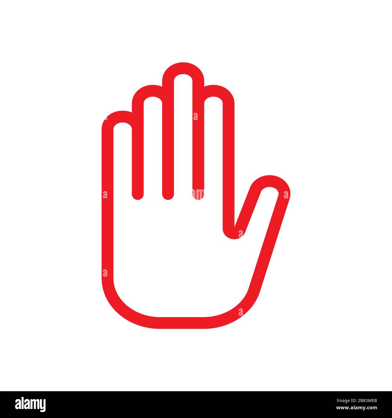 Stop sign with human hand symbol. Vector Stock Vector Image & Art - Alamy