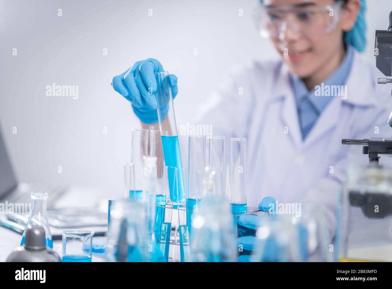 Scientists are doing research in a chemical laboratory Scientific ...