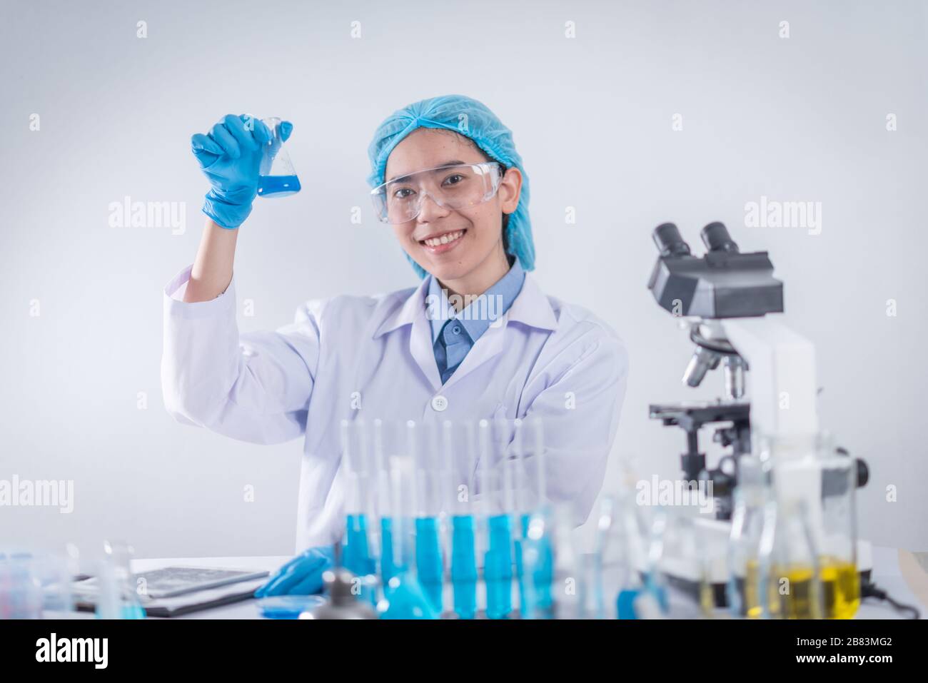 Scientists are doing research in a chemical laboratory Scientific ...