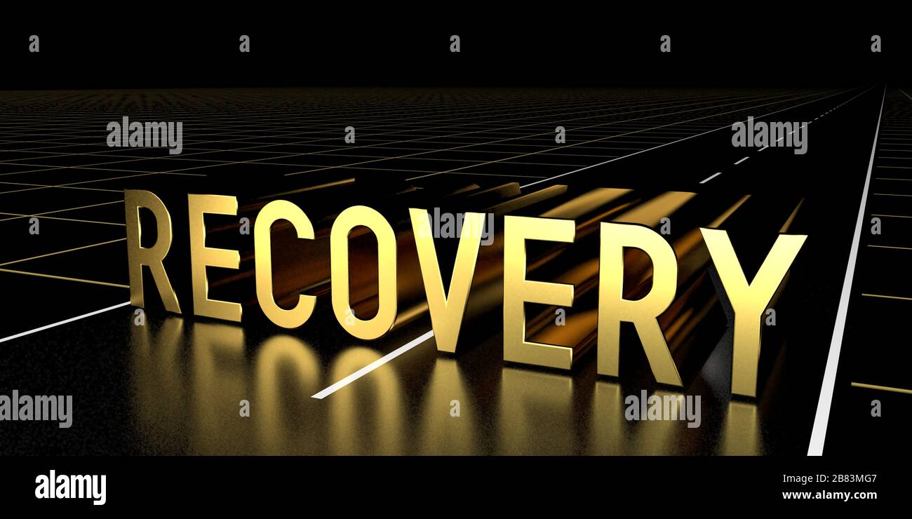 Recovery concept, road - 3D rendering Stock Photo - Alamy