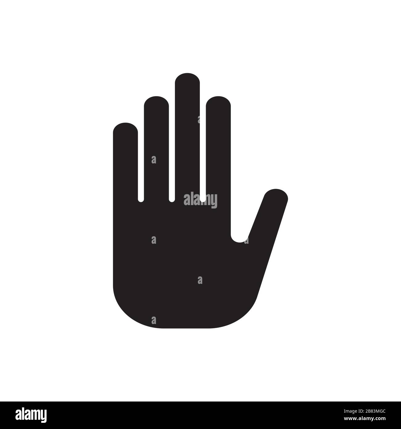 Stop sign with human hand symbol. Vector Stock Vector Image & Art - Alamy