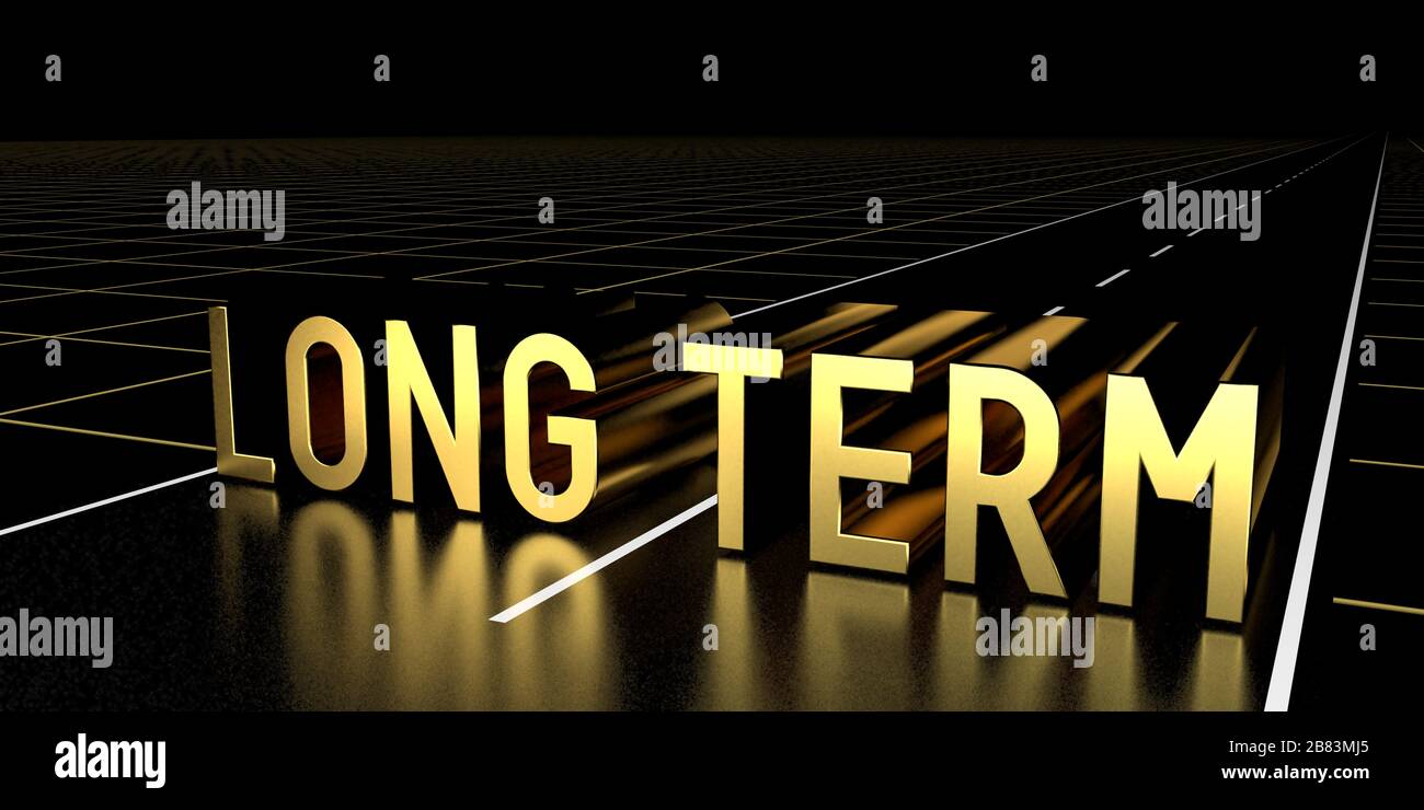 Long term concept, road - 3D rendering Stock Photo - Alamy