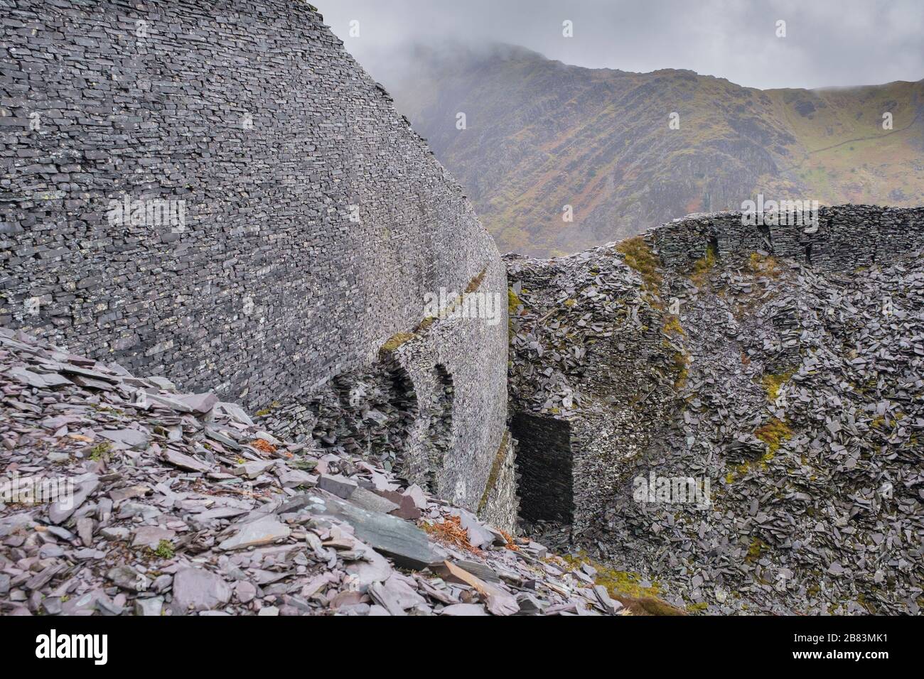 Dinorwic Slate Quarry, situated between the villages of Dinorwig and ...