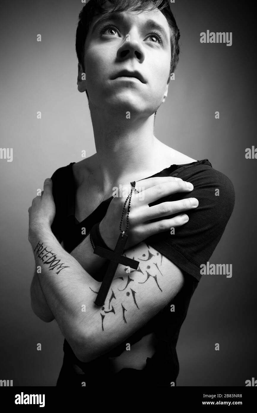 Christian lifestyle clothing Black and White Stock Photos & Images - Alamy