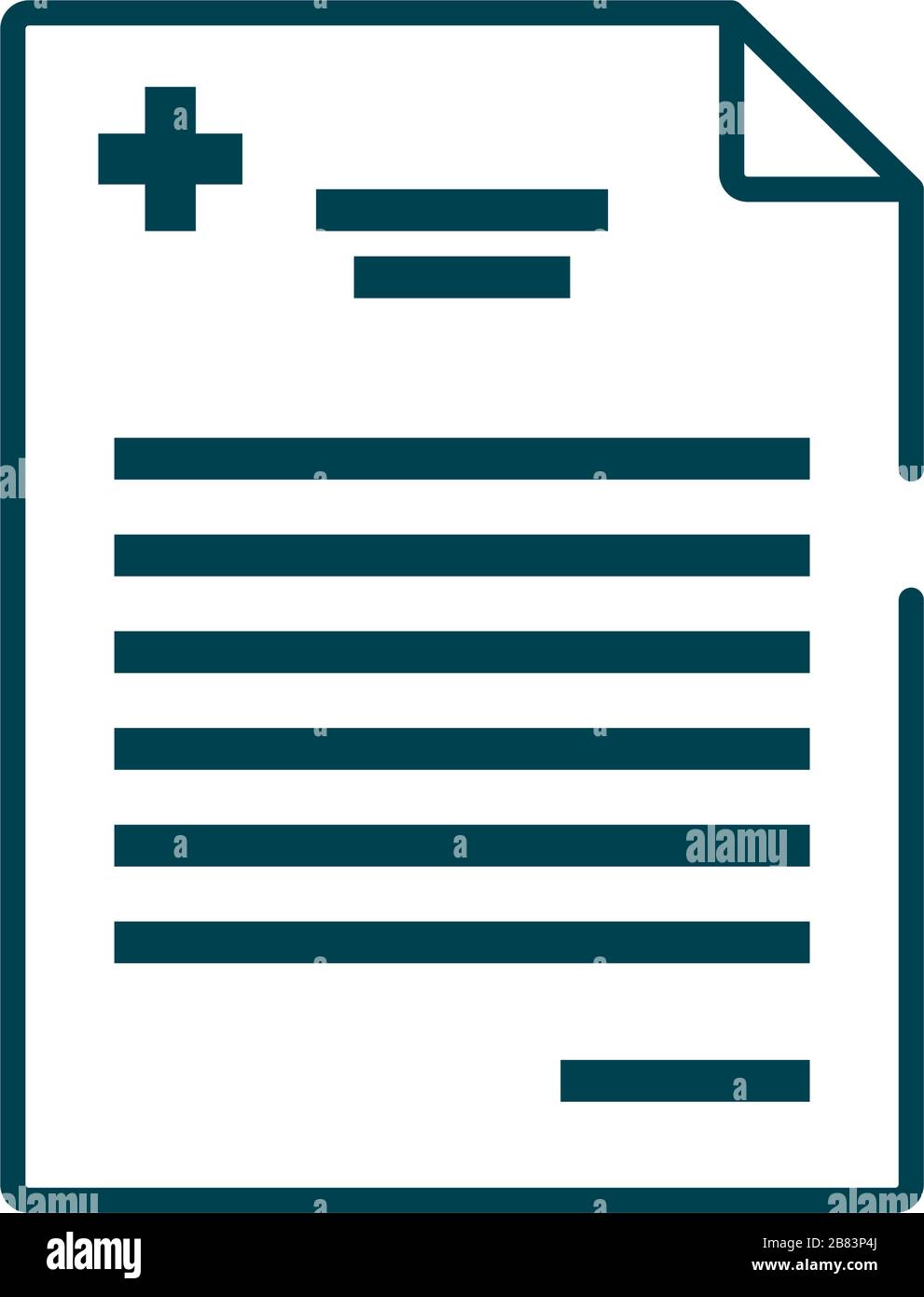 medical report document icon over white background, line style, vector ...