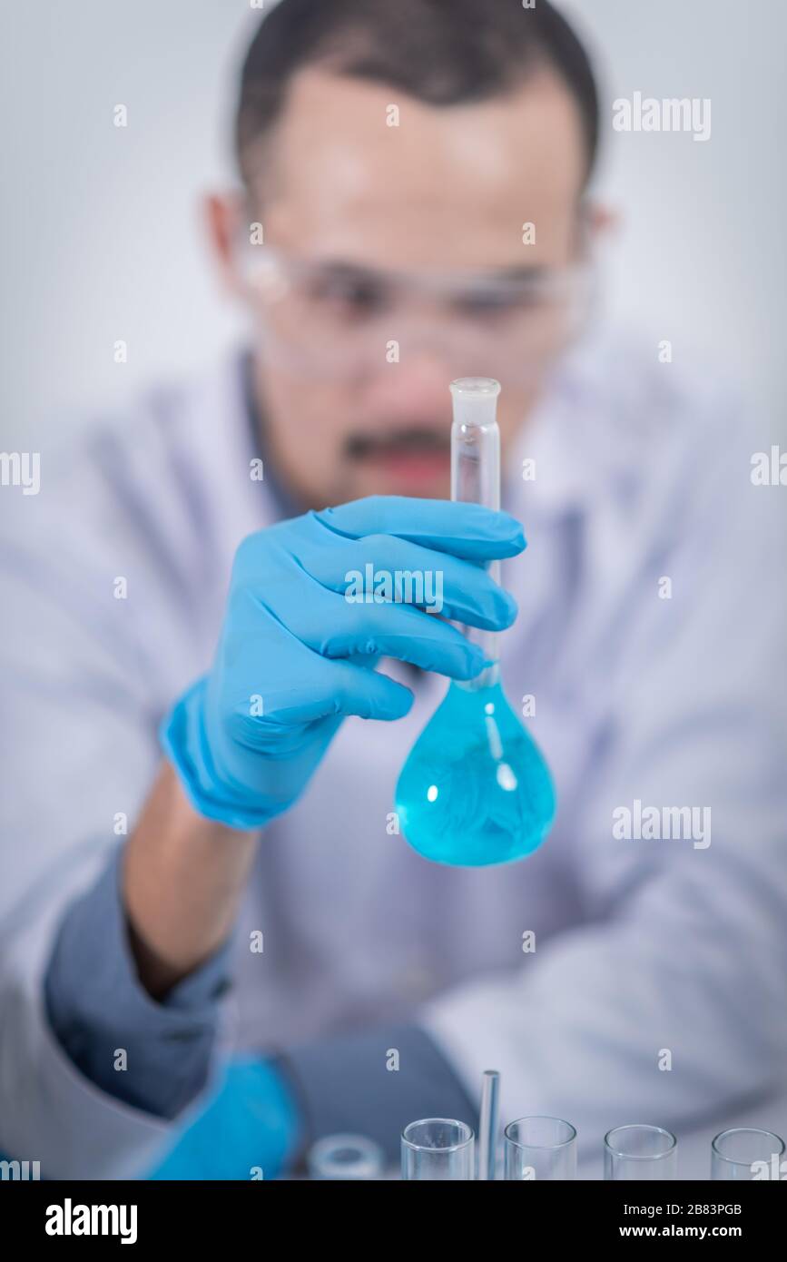 Researchers are working on product development. Modern innovation ...