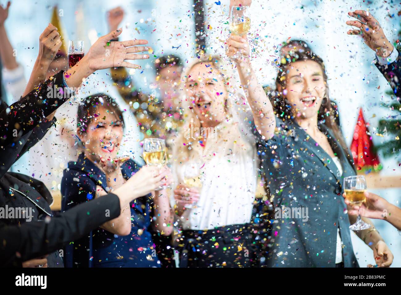Champagne business party suits hi-res stock photography and images - Alamy