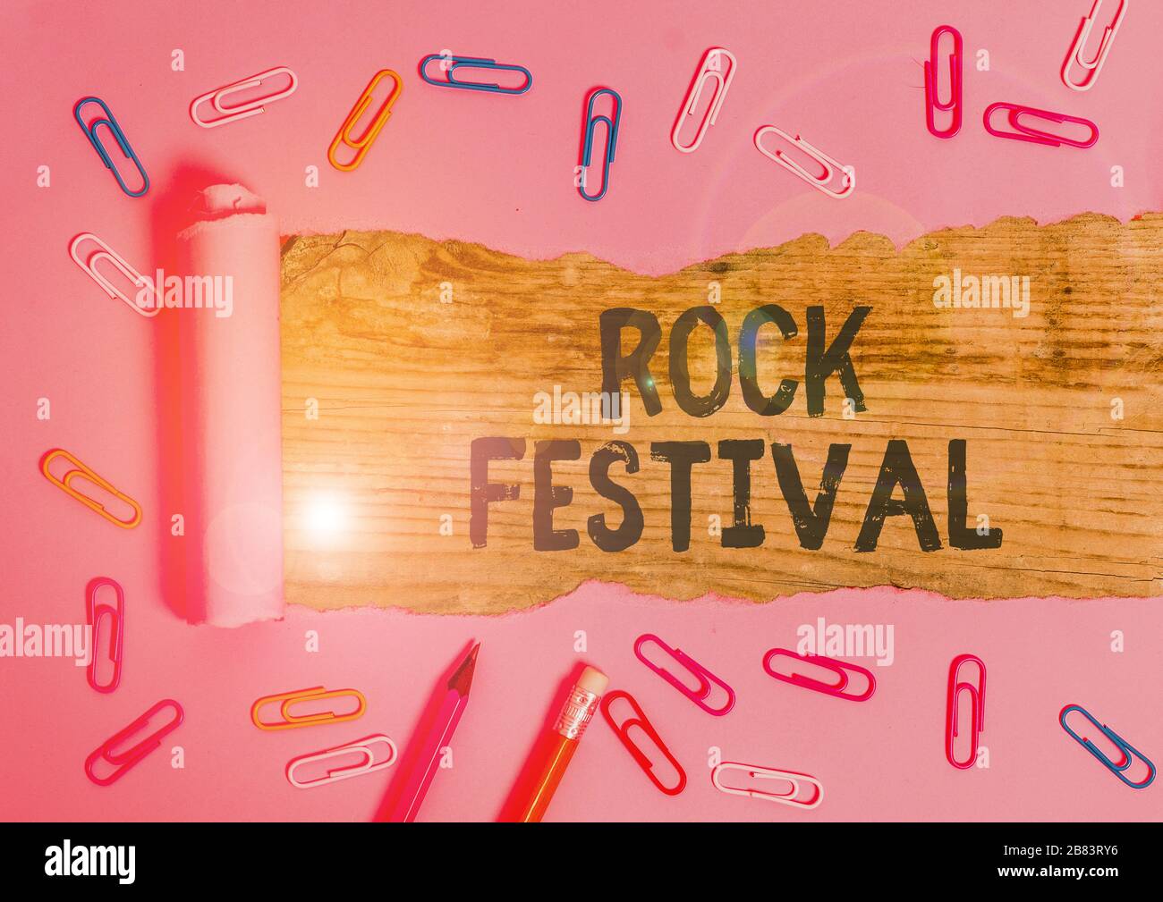 Handwriting text Rock Festival. Conceptual photo Largescale rock music ...