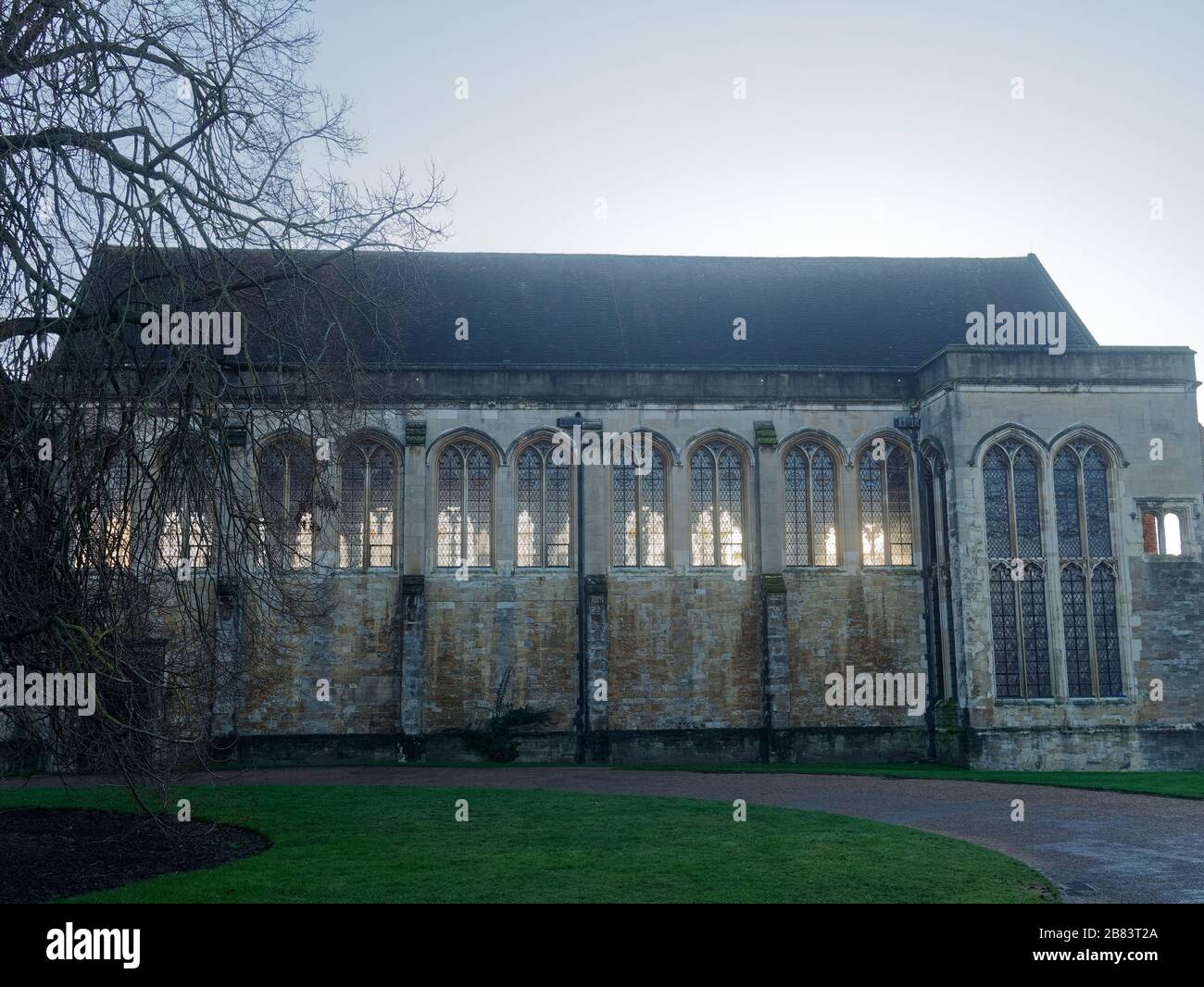 Exterior view of the Great Hall of the Eltham Palace, a medieval ...