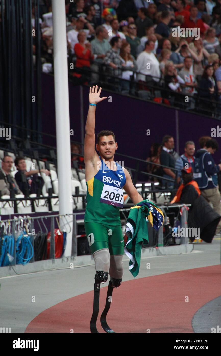 200m T44 Paralympian gold medallist sprinter Alan Fonteles Cardoso ...
