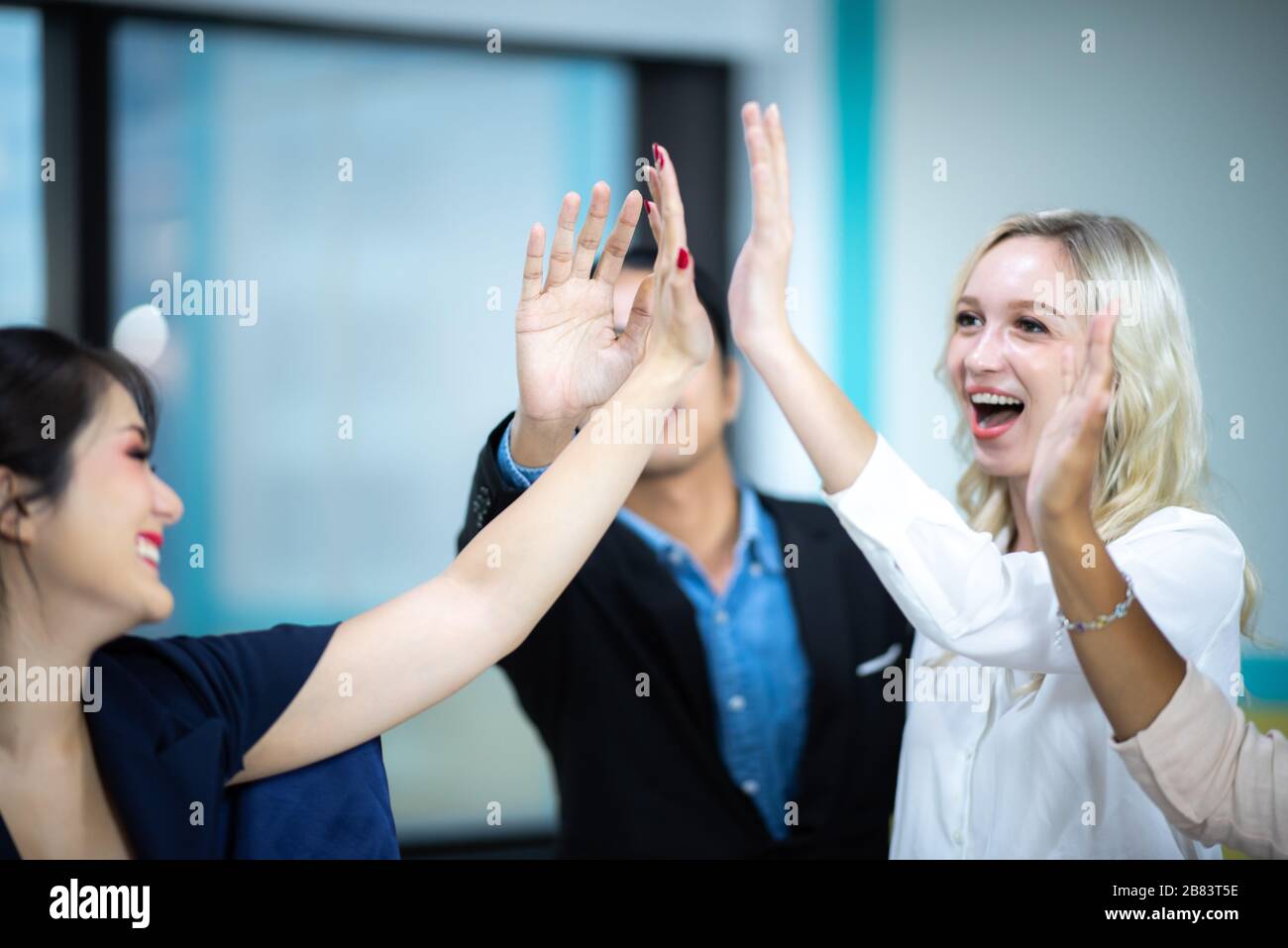 business team showing unity business success team concept Stock Photo ...