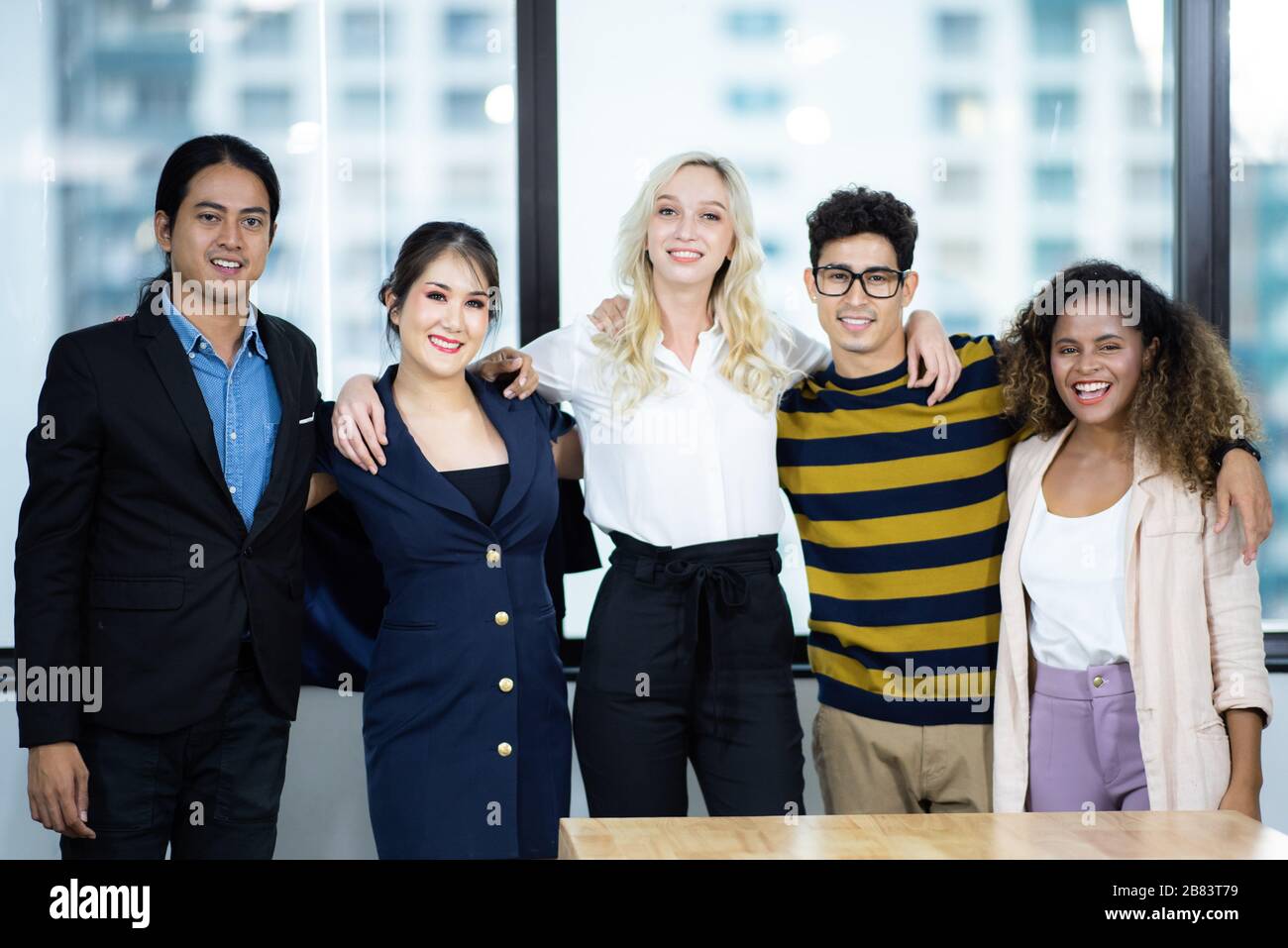 business team showing unity business success team concept Stock Photo ...