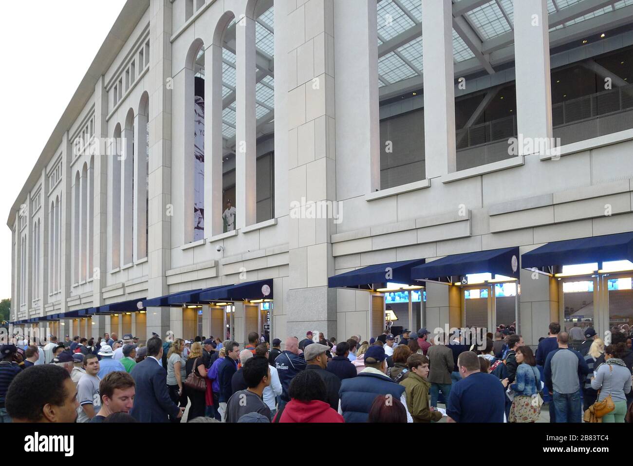 New York Yankees Stadium with crowds outside entrances Stock Photo - Alamy