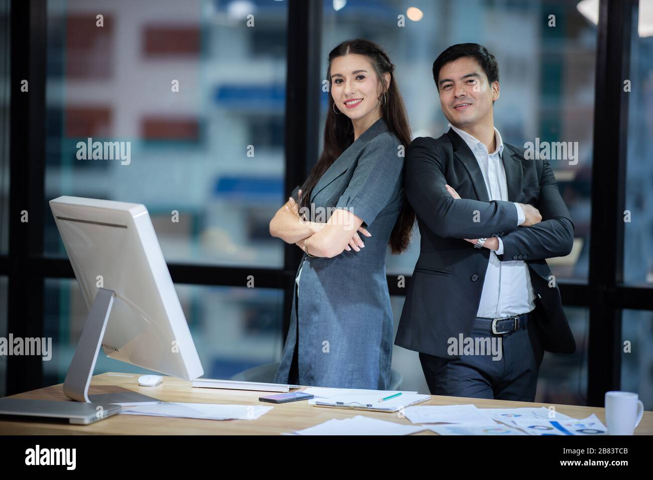 business team showing unity business success team concept Stock Photo ...