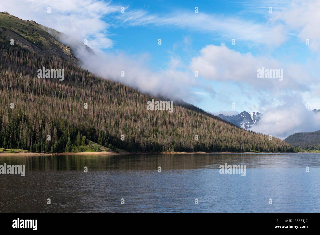 Long Draw Reservoir next to Rocky Mountain National Park in Northern ...