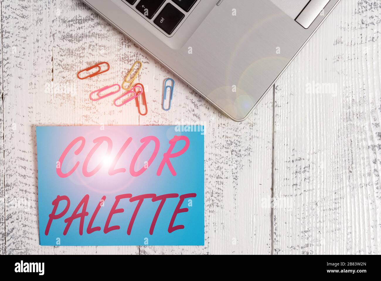 Writing note showing Color Palette. Business concept for full range of ...